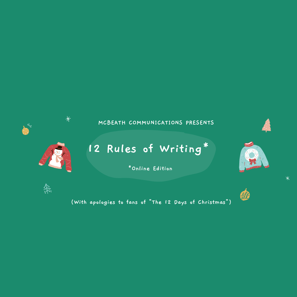 12 Rules of Writing